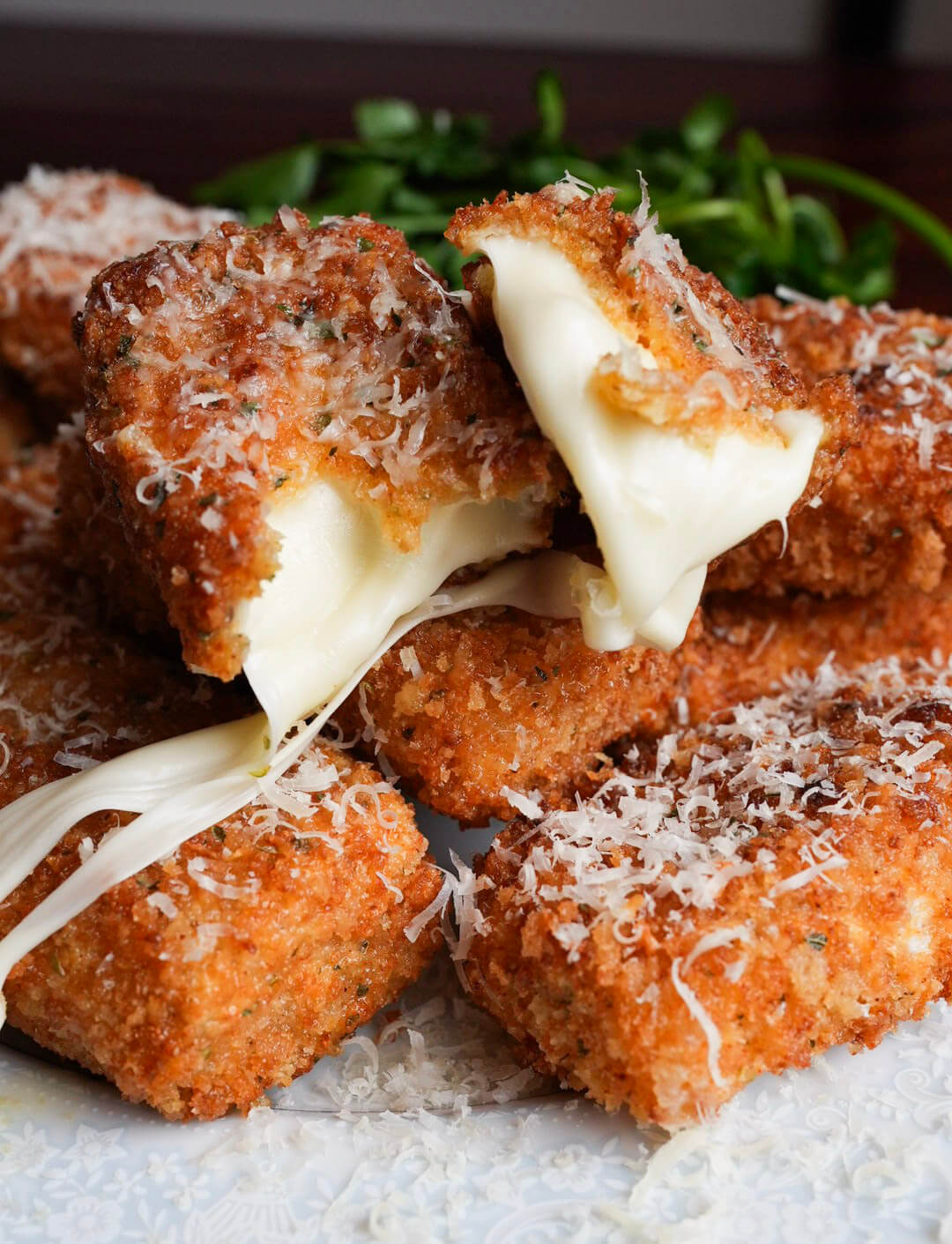 Garlic Parmesan Mozzarella Sticks - Simply Ashley Elaine
